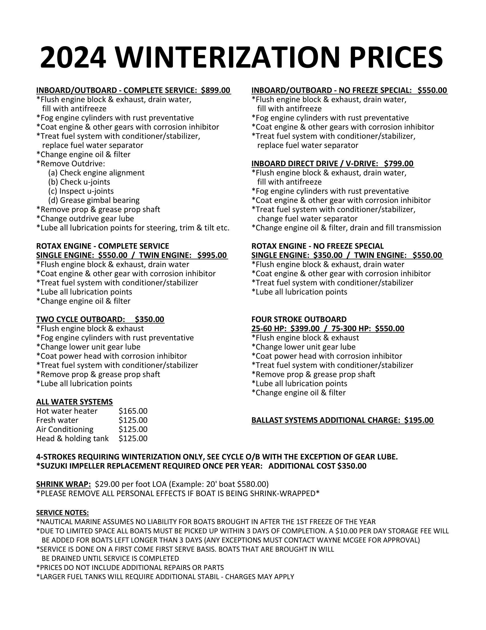 Winterization Special Nautical Marine Inc Richmond VA 804 271 3198 winterization-special-nautical-marine-inc-richmond-va-804-271-3198