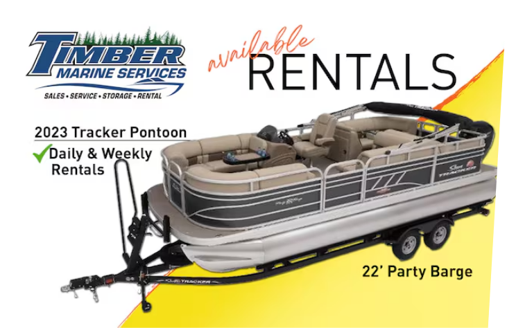 Pontoon Rentals Timber Marine Services Hayward, WI (715) 634-4783